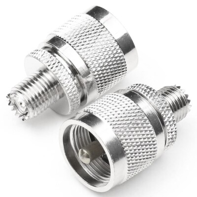 UHF PL-259 Male to Mini-UHF Female RF Ham Radio Antenna Coax Adapter ...