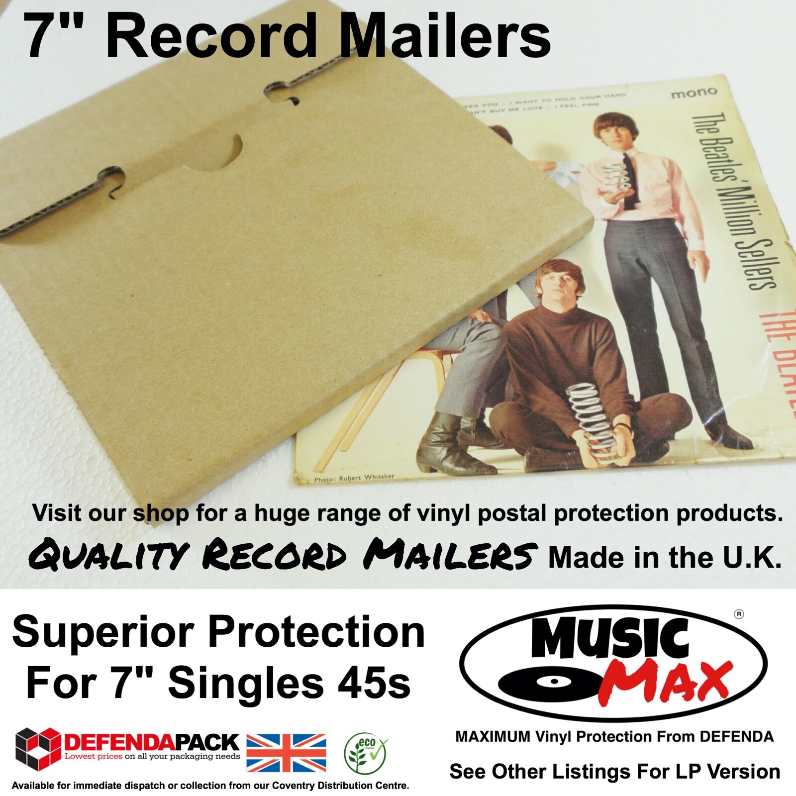 Vinyl 12" LP 7" Singles Record Mailers Postal Packaging Boxes Stiffener ...