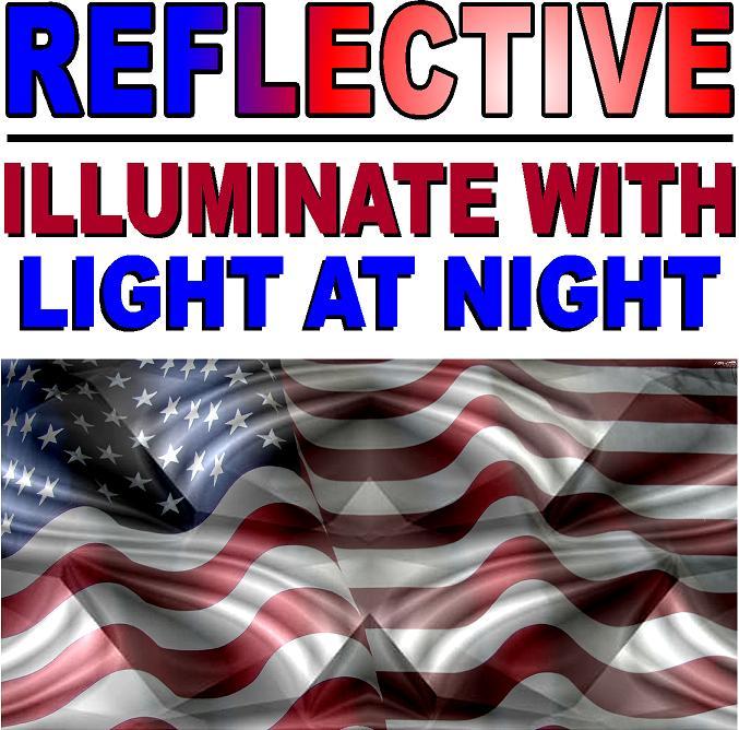 REFLECTIVE CHROME American Flag (PACK OF 3) Decal Sticker Military ...
