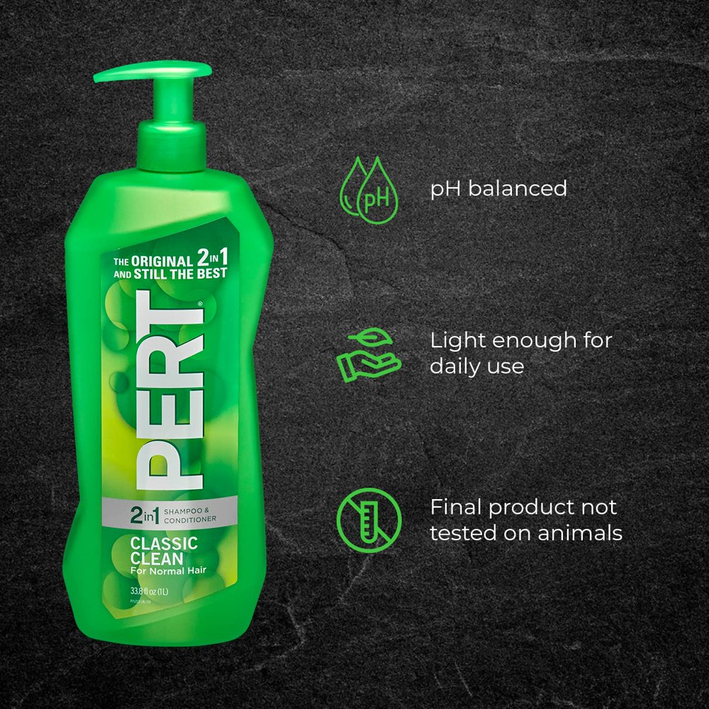 Pert Classic Clean Shine Enhancing 2 in 1 Shampoo plus Conditioner, 33. ...