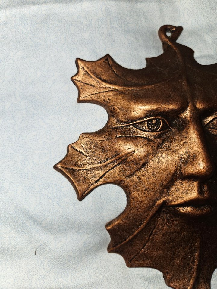 VTG 1996 Carson "Spirit Of The Forest" Leaf Man Wall Decor Bronze Tone ...