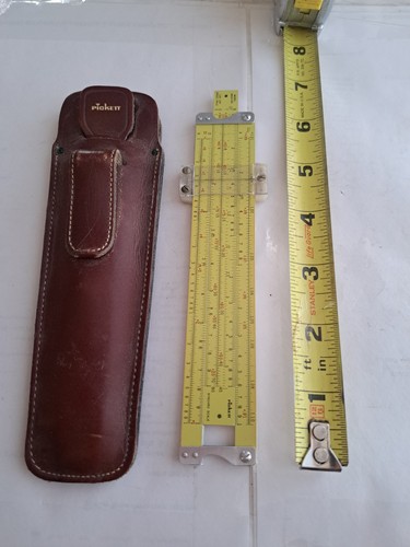 Vintage Pickett N600-ES Log Log Speed Rule Slide Rule - USA - Leather ...