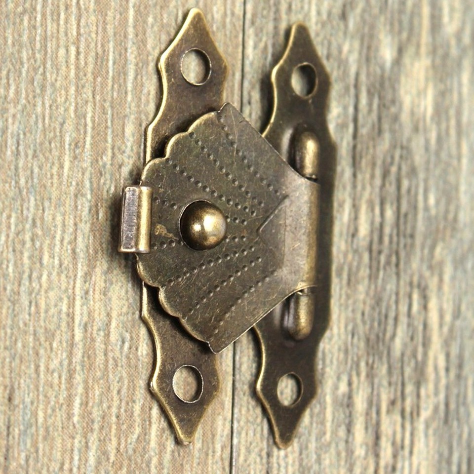 High Quality Hasps Latch Padlock 10pcs Retro Gold Silver 30*18mm ...