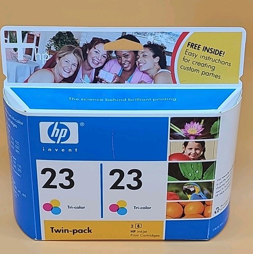 NEW Genuine OEM HP Invent 23 Tri-color Twin-pack includes 2 HP Inkjet ...
