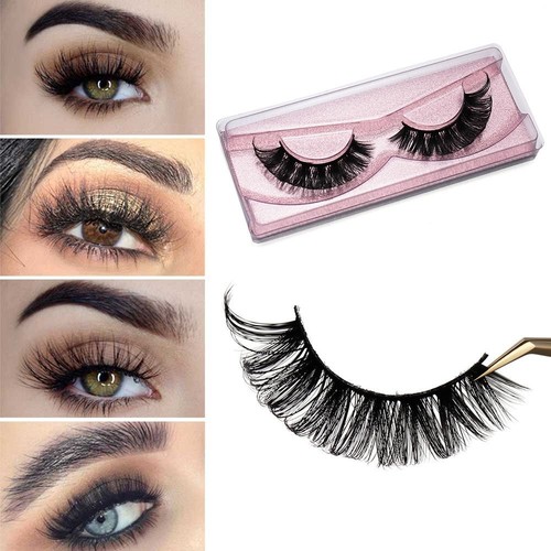 Long Curled Full False Eyelashes Faux Mink Lashes Russian Strip Lashes ...