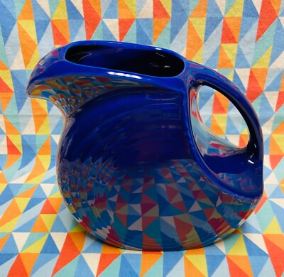 NEW FIESTA LARGE DISK PITCHER Twilight Blue FIESTAWARE disc 67 OZ Free ...