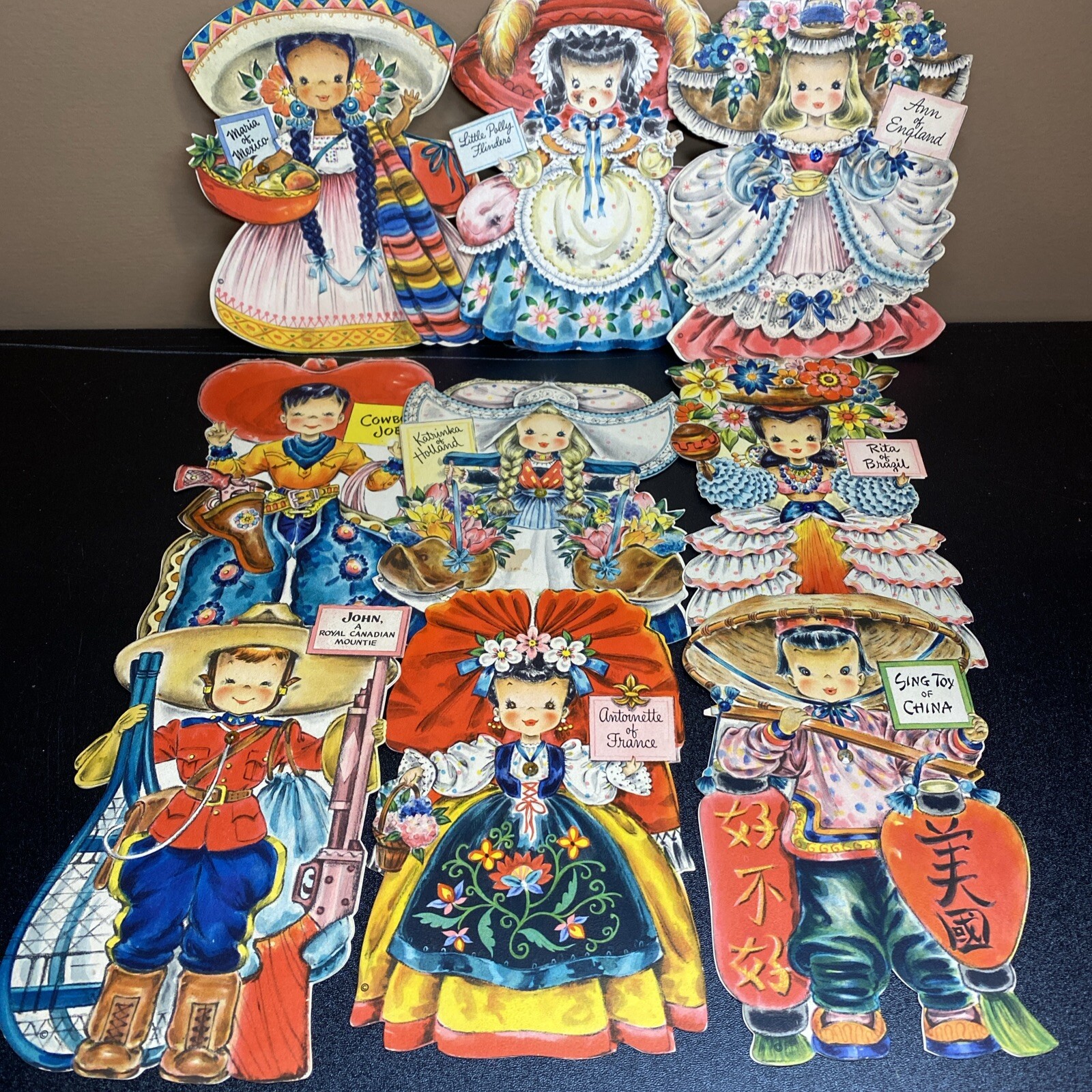 Hallmark Doll Lot of 9 International Nations Card Vintage, Luana Patten ...