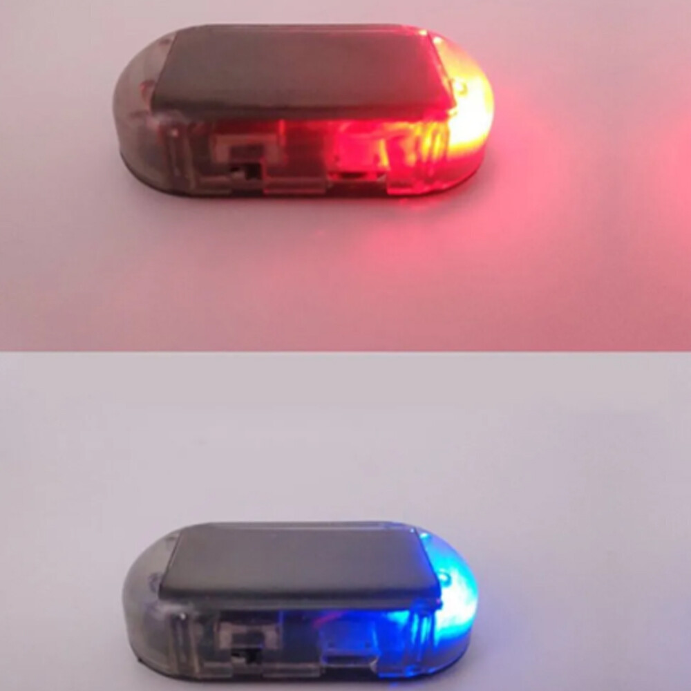 4PCS Car Alarm Warning Solar Flash LED Light Fake Security System Anti ...