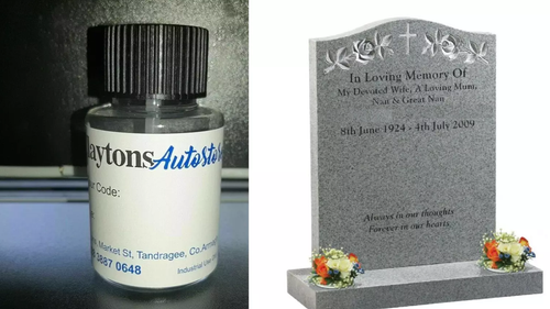 RESTORING LETTERING GRAVE MASONRY HEADSTONE PAINT SATIN BLACK 50ML ...
