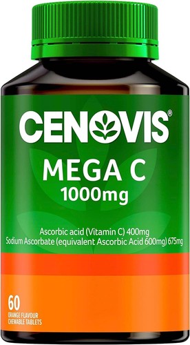 Cenovis Mega Vitamin C For Immune Support 1000mg 60Orange Flavor ...