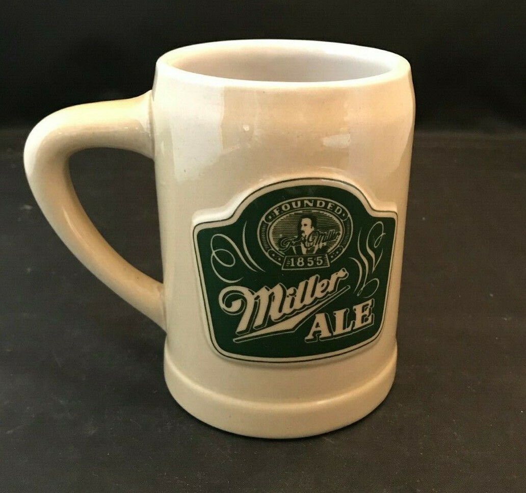 Miller Ale The Ale Days Ceramic Beer Mug Made by Ceramarte Brazil | eBay