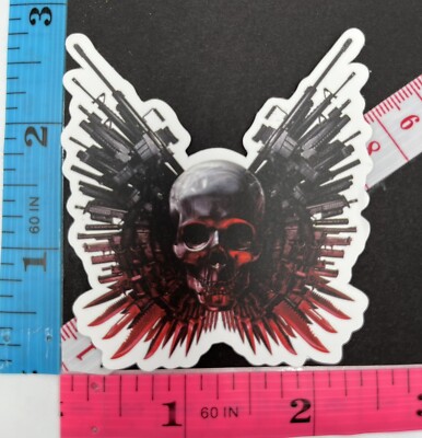 Skull Angel Wings Guns -Vinyl Sticker Bomb Decal Pirates Horror ...