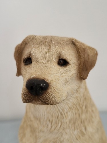 *VINTAGE SANDICAST YELLOW LABRADOR RETRIEVER DOG * HAND PAINTED ...