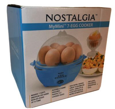 Nostalgia MyMini 7-Egg Cooker (BLUE) - NEW/SEALED IN BOX | eBay