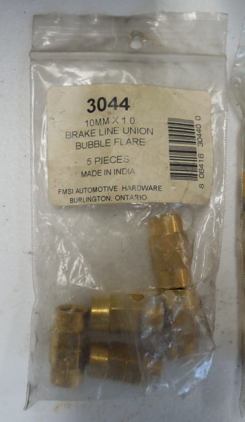 Pack of 5 Brake Line Union 10mm x 1.0 Bubble Flare FMSI | eBay