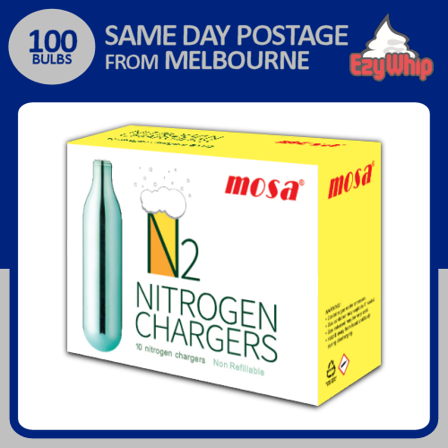 100 NITROGEN BULBS MOSA N2 CHARGERS 10 PACK X 10 COLD BREW COFFEE NITRO ...