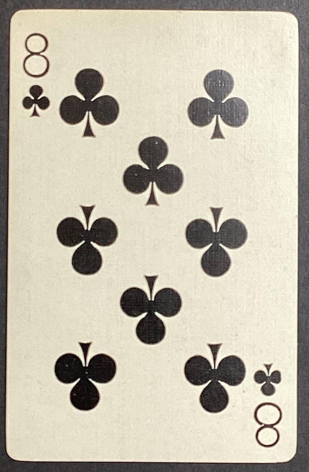 Design Pattern Vintage Single Swap Playing Card 8 Clubs | eBay