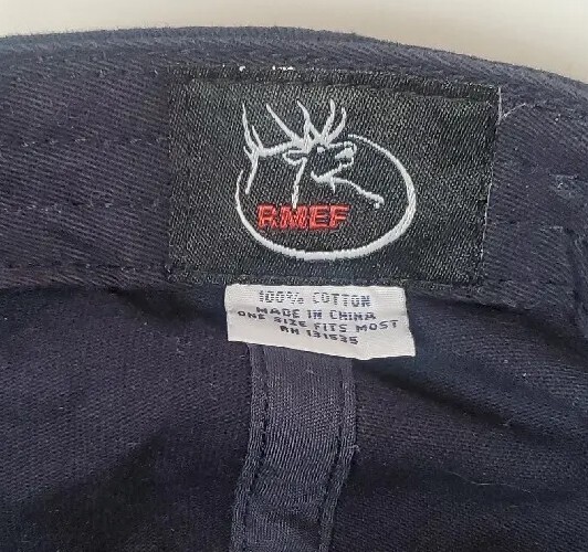 RMEF Flag Patch Cap Rocky Mountain Elk Foundation Blue Strap back ...