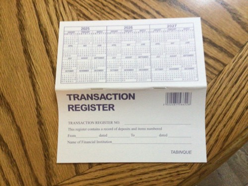 3 [ THREE ] "Easy To Read Register" for Personal Checkbook; 2025 - 2026 ...