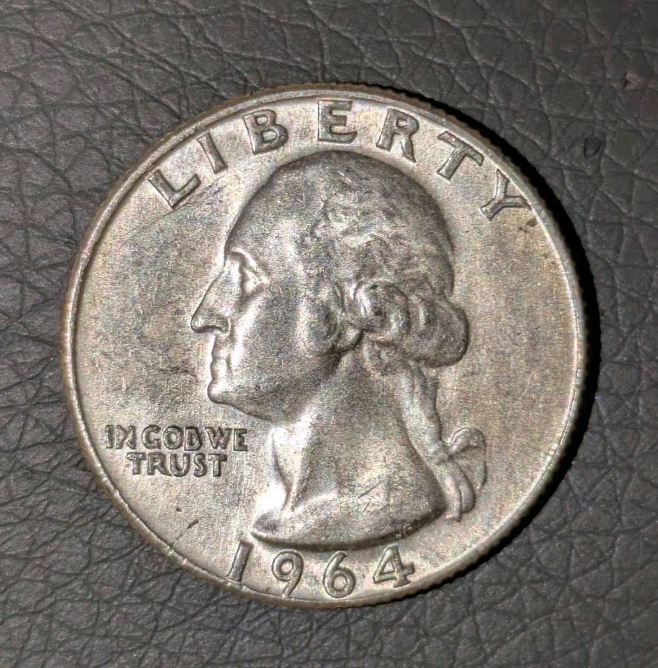 1964-D 25c Silver Quarter Hub Error "D" In God Broken D About ...