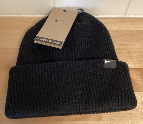 Nike Golf Hat Cap One Size Black Warm Winter Beanie Knit Cuff Logo Tag ...