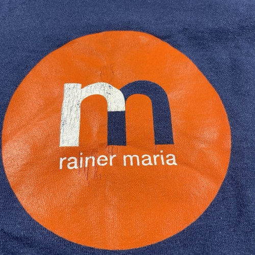 1990s Rainer Maria Vintage Tshirt - Size M Rare Navy Blue EUC Emo Band ...