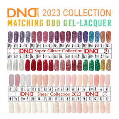 DND Soak Off Gel Polish Duo Super Glitter + Sheer New Chart #13+#14 ...
