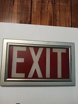 Exit Signs - Red Glass