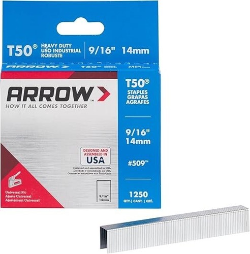 New Heavy Duty T50 Staples 1,250-Pack 9/16 Inch Length | FREE SHIPPING ...