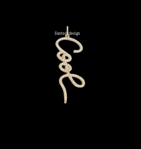 14k Solid Gold COOL Diamond Charm Pendant,Diamond Gold Charm Pendant ...
