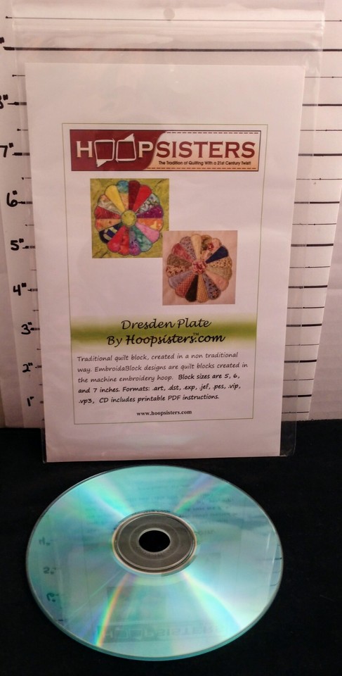 HOOPSISTERS Machine Embroidery Multiformat EmbroidaBlock Designs 8 Discs* | eBay