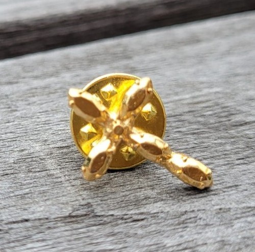 NOS Gold Tone Religious Cross Lapel Pin Push-Back-Pin (12 items) | eBay