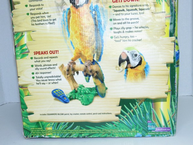 FurReal Friends Squawkers McCaw 16" Remote Controlled Interactive ...