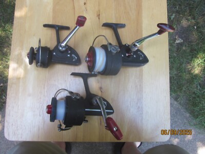 3 VTG DAM QUICK SPINNING REELS SET/LOT--1, 110--1, 330 & 1 220N--ALL ...