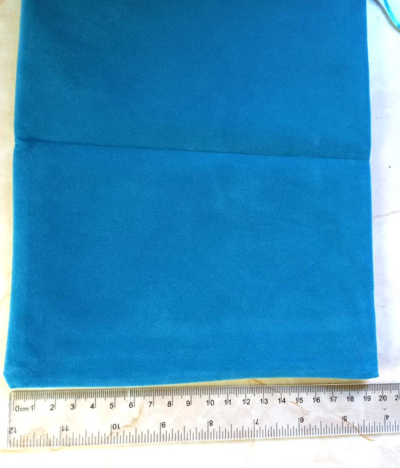 Fishing Reel Bag with Pull Cord Blue flannel Outdoor Traveling Fishing ...