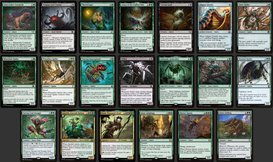 The Swarmweaver MTG EDH Commander Deck, Tribal Insect & Spiders! | eBay