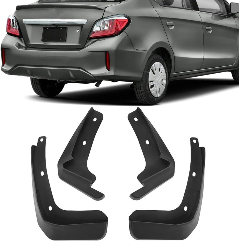 4PCS Mud Flaps Splash Guards Mudflaps for 17-24 Mitsubishi Mirage G4 ...