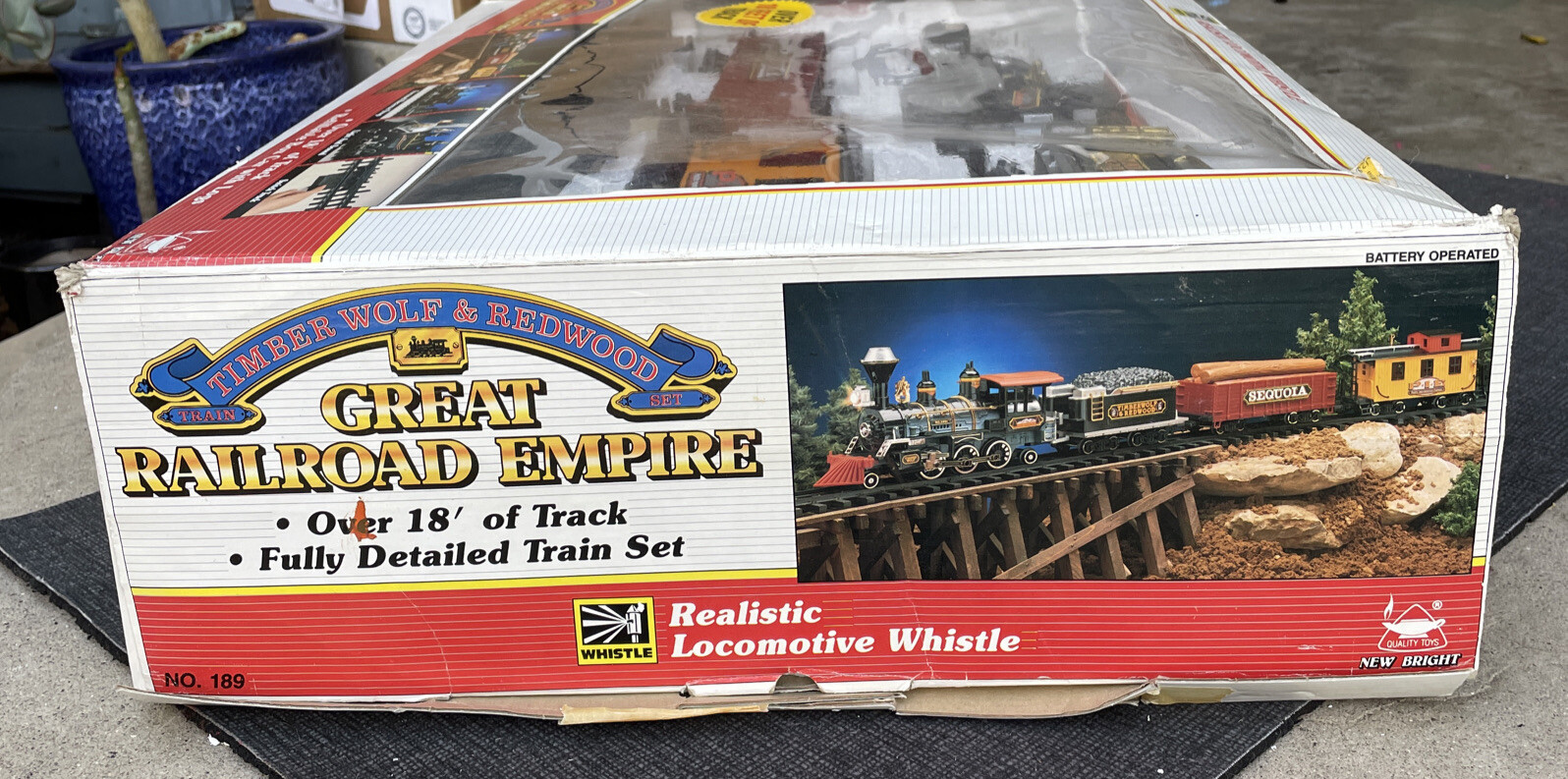 The Great Railroad Empire Train Set #189 Whistling, In Box New Bright ...