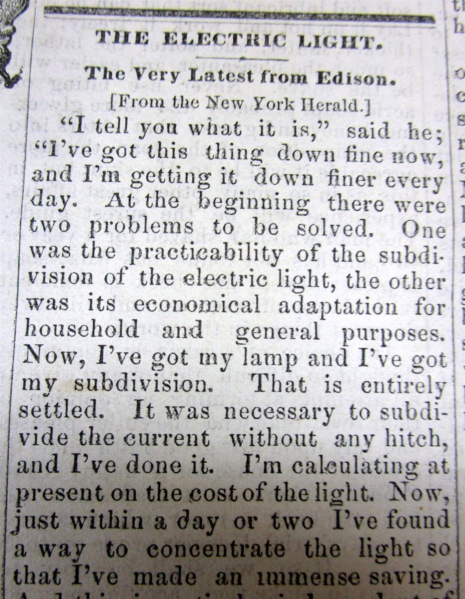 Thomas Edison Paper