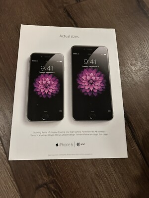IPhone 6 Mobile 8" X 11" Rare Vintage Phone Photo Camera Apple Double ...