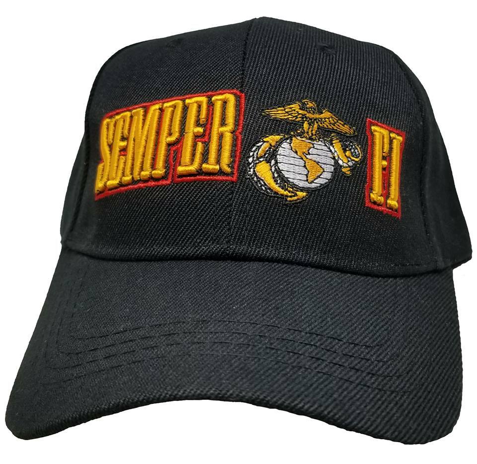 Marine Baseball Cap, Black Hat, Semper | eBay