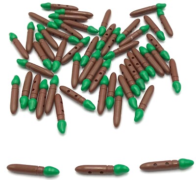 Lego 50 New Reddish Brown Minifigure Utensil Paint Brushes w/ Bristles ...