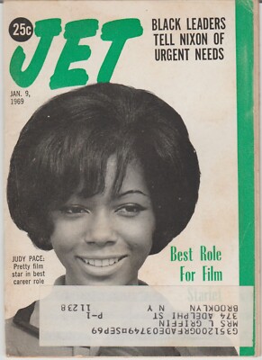 Vintage Jet Magazine Jan 9 1969 Actress Judy Pace | eBay