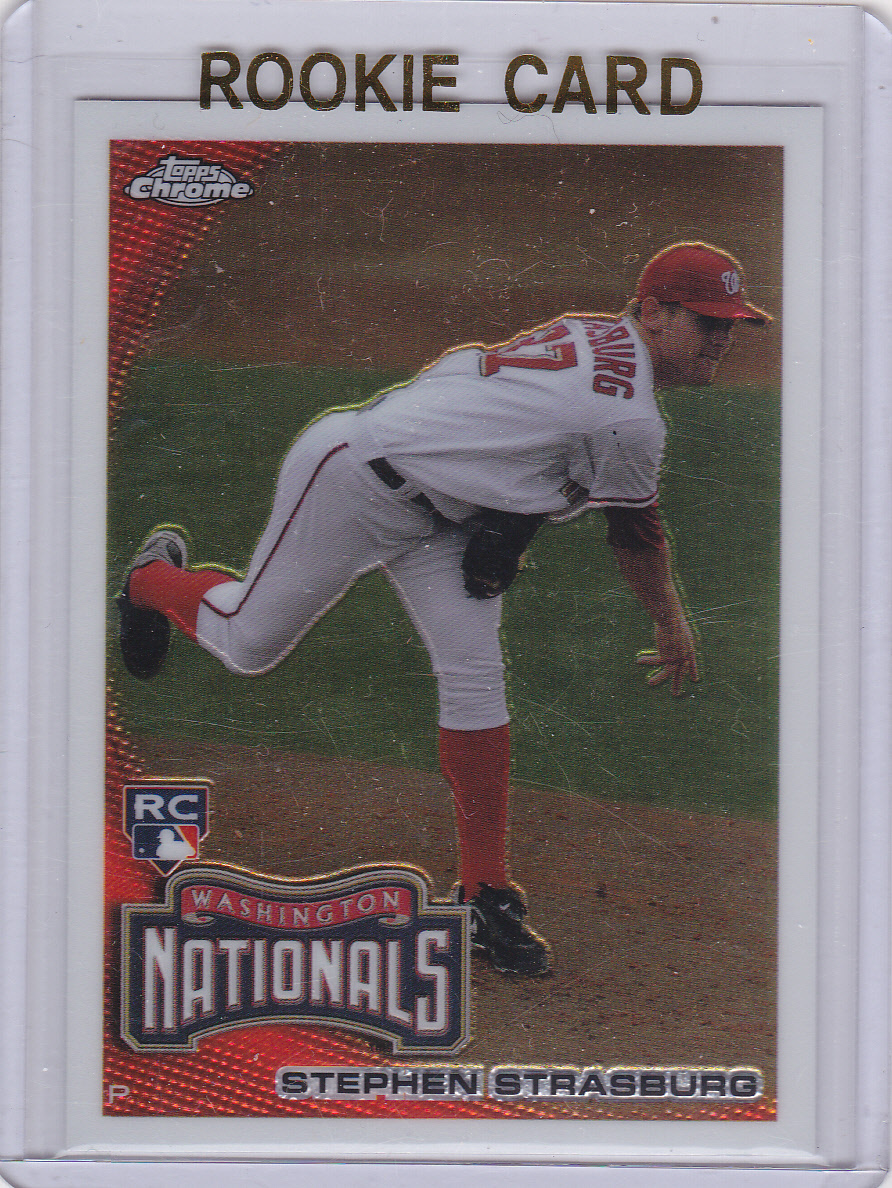 STEPHEN STRASBURG RC Topps Chrome 2010 ROOKIE CARD Baseball Washington ...