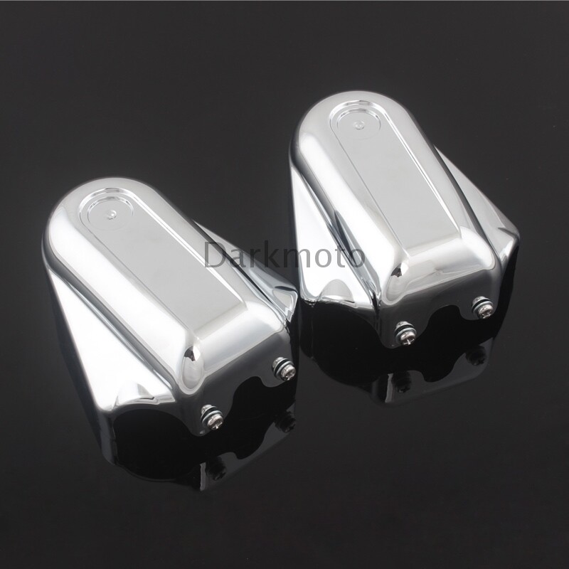 Chrome Bar Shield Rear Axle Covers Swingarm Cap For Harley Softail ...