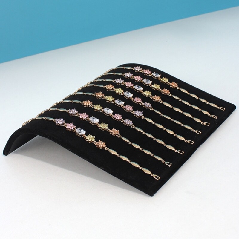 Velvet-Necklace Jewelry Organizer Tray S-type Bracelet Showcase Display ...