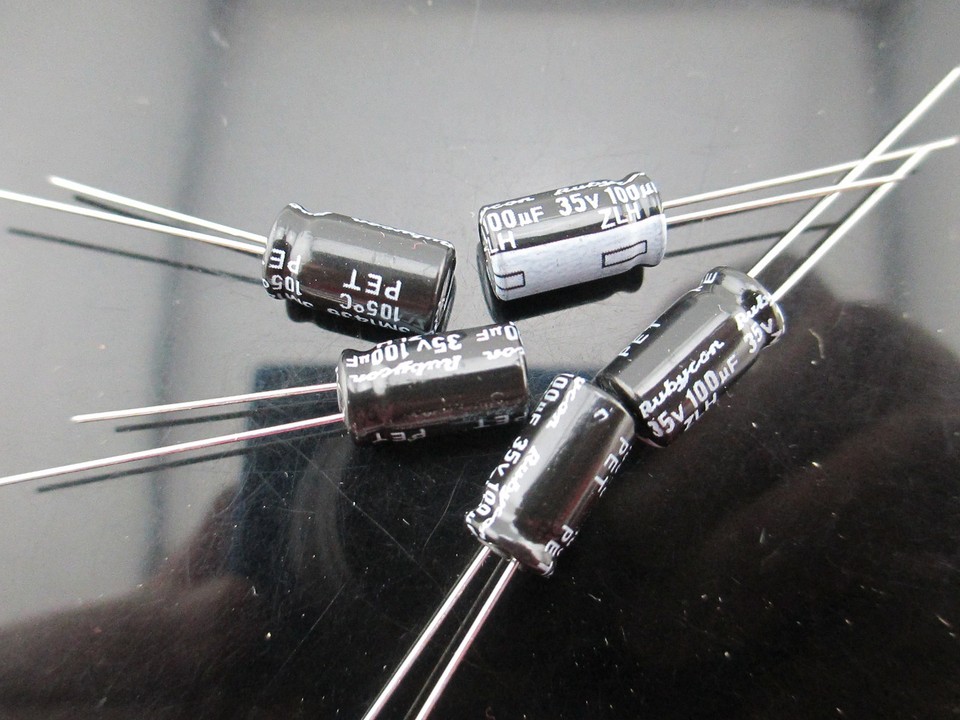 12pcs RUBYCON ZLH 100mfd 35V 100UF electrolytic Capacitor 105℃ 10X16mm ...