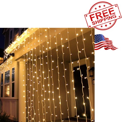 Window Curtain String Lights 20 feet 600 Led Fairy Twinkle Lights with ...