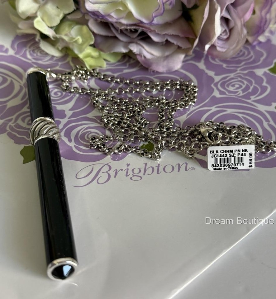 Brighton Pen Pal Charm Necklace Ink Pen with Charm and Crystal NWT $64 ...
