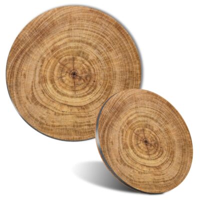 Mouse Mat & Coaster Set Tree Rings Wood Log Cross Section #52291 | eBay UK
